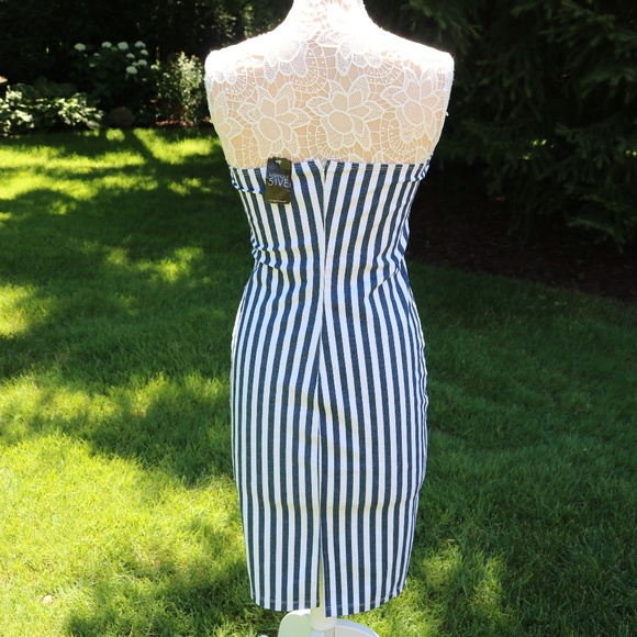 a'gaci | Dresses | Nwt Agaci Striped Bodycon Dress | Poshmark